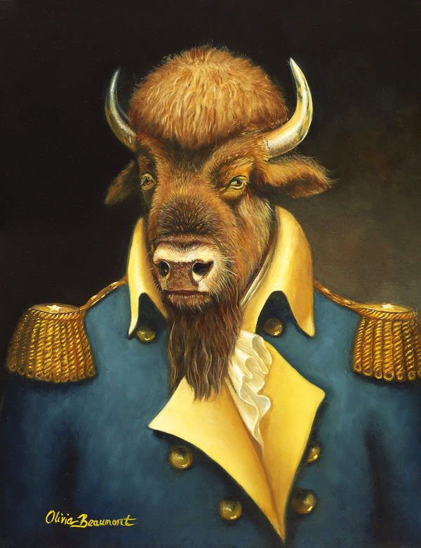 Mr. President - bison print - Olivia Beaumont Fine Art